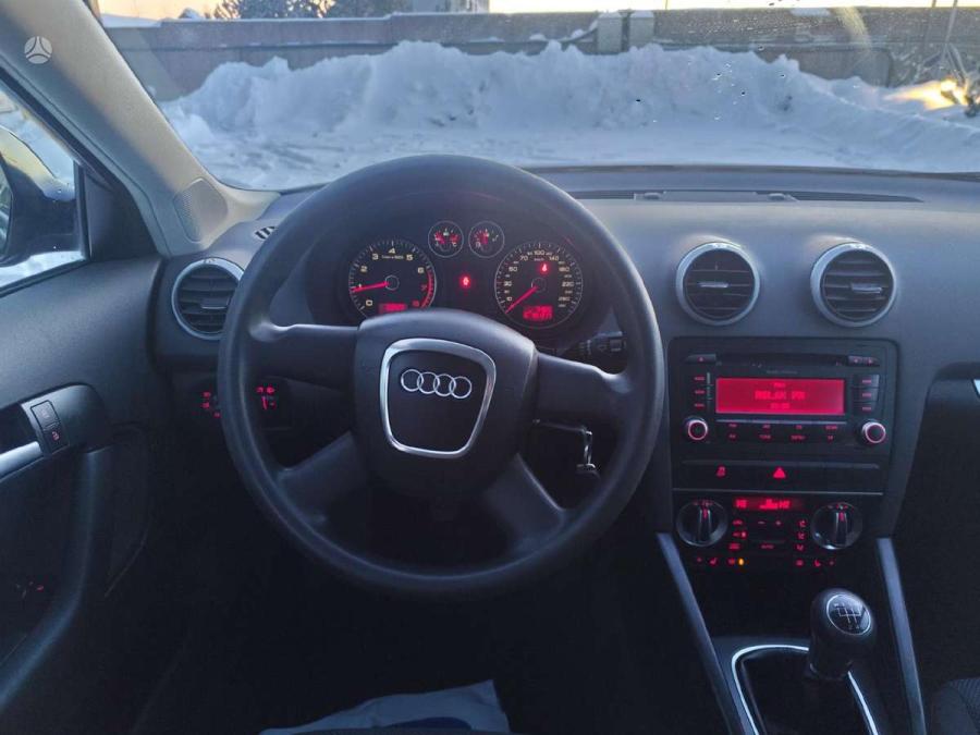 Black Audi A3 2010 in Siauliai, with an engine capacity of 1.60 L and mileage of 301 thousand km for 3700 €, photo 12 on AUTOMOTO.COM.LV