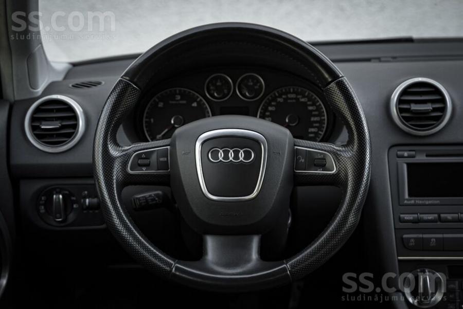Black Audi A3 2010 in Riga, with an engine capacity of 2.00 L and mileage of 287 thousand km for 4550 €, photo 17 on AUTOMOTO.COM.LV