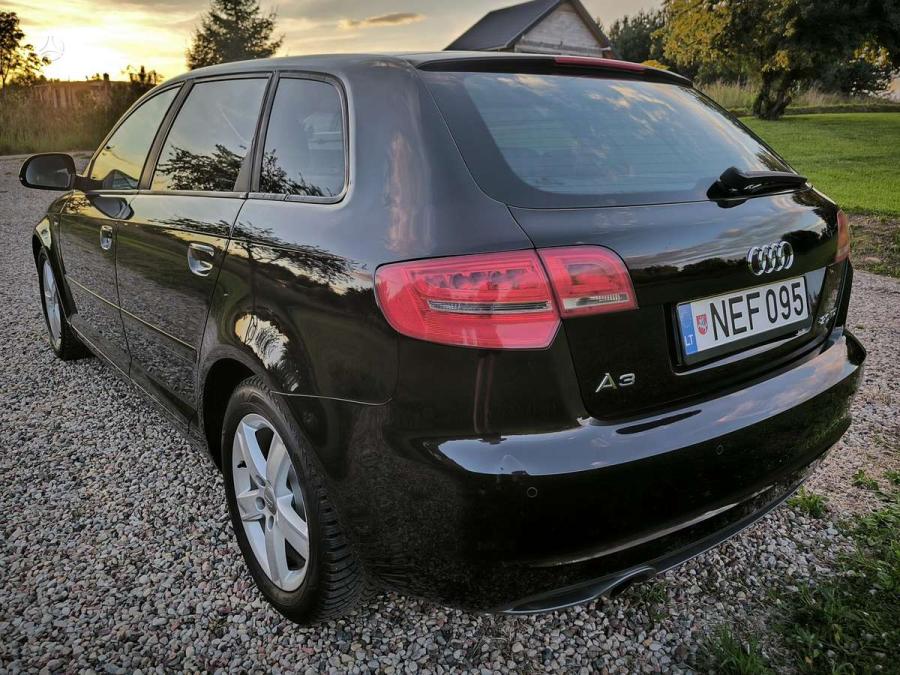 Black Audi A3 2010 in Trakai, with an engine capacity of 2.00 L and mileage of 264 thousand km for 4390 €, photo 7 on AUTOMOTO.COM.LV