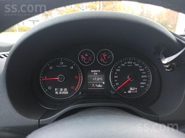 Black Audi A3 2010 in Aluksne, with an engine capacity of 1.60 L and mileage of 281 thousand km for 3500 €, photo 7 on AUTOMOTO.COM.LV