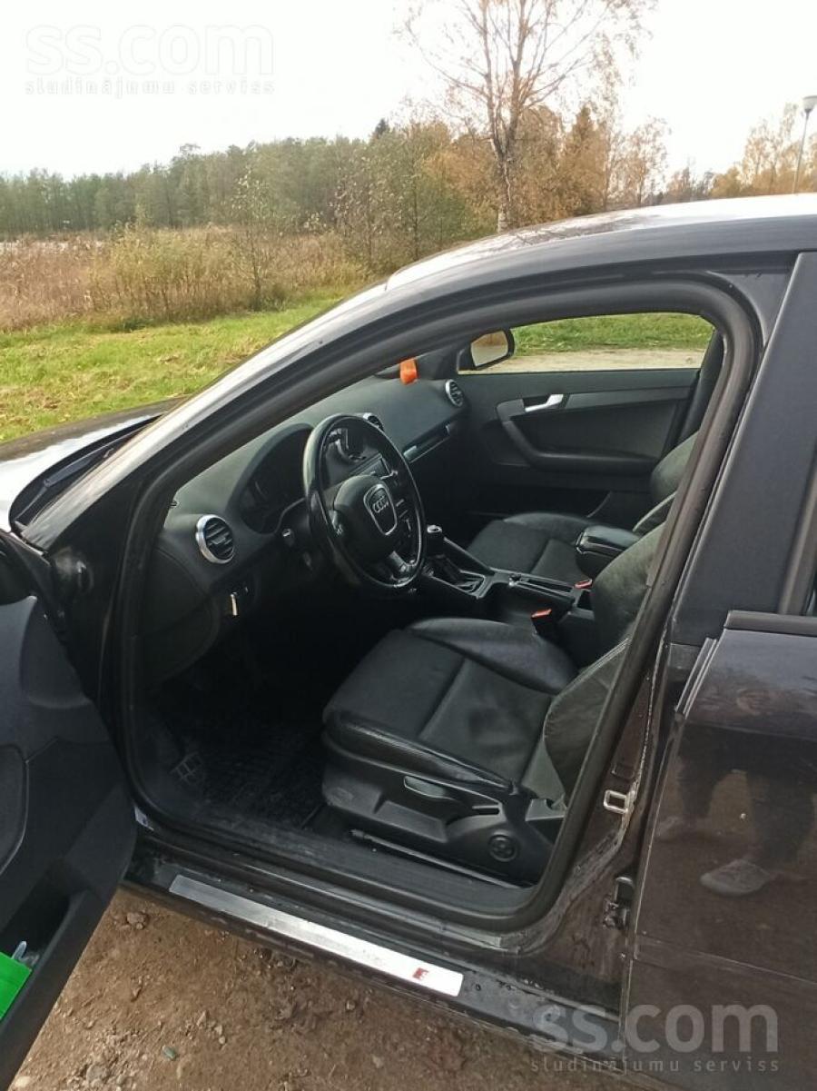 Black Audi A3 2010 in Aluksne, with an engine capacity of 1.60 L and mileage of 281 thousand km for 3500 €, photo 10 on AUTOMOTO.COM.LV