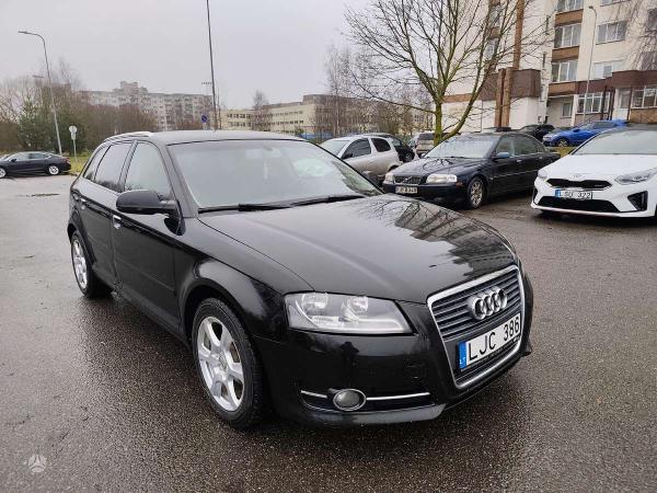 Black Audi A3 2011 in Vilnius, with an engine capacity of 1.60 L and mileage of 314 thousand km for 4250 €, photo 2 on AUTOMOTO.COM.LV