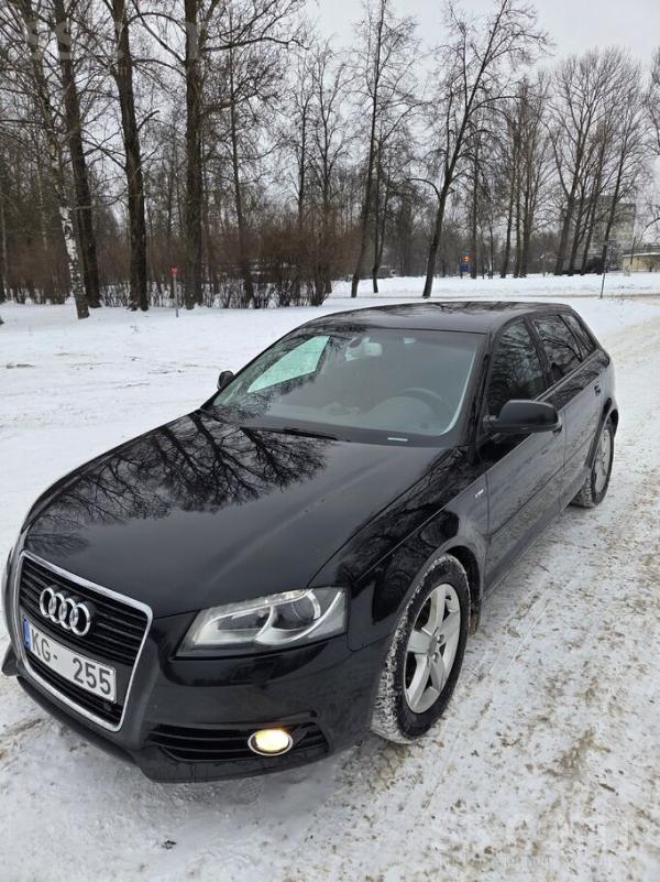 Black Audi A3 2011 in Riga, with an engine capacity of 1.60 L and mileage of 212 thousand km for 6500 €, photo 1 on AUTOMOTO.COM.LV