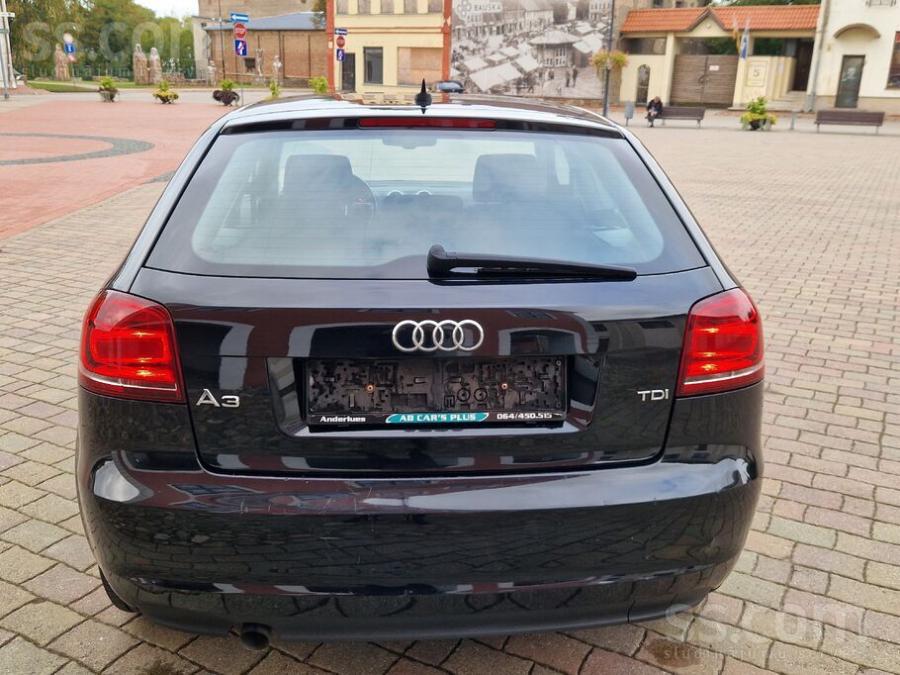 Black Audi A3 2011 in Bauska, with an engine capacity of 1.60 L and mileage of 307 thousand km for 3650 €, photo 8 on AUTOMOTO.COM.LV