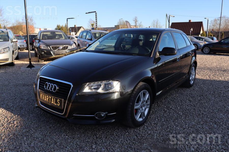 Black Audi A3 2011 in Riga, with an engine capacity of 2.00 L and mileage of 318 thousand km for 6890 €, photo 1 on AUTOMOTO.COM.LV