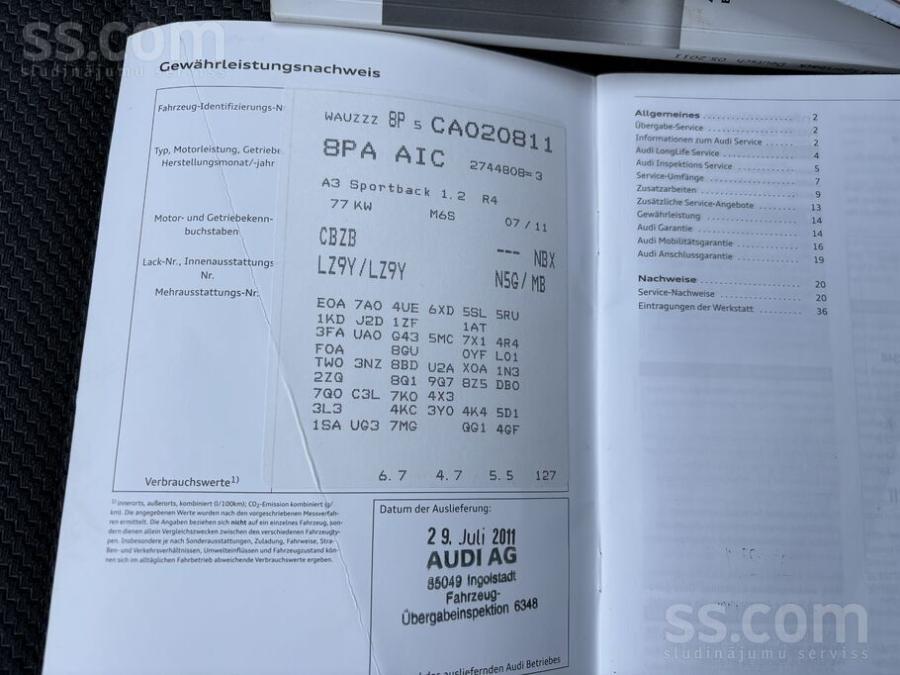 Melns Audi A3 2011 Ogre, ar dzinēja tilpumu 1.20 L un nobraukumu 242 tūkst. km par 5550 €, foto 15 vietnē AUTOMOTO.COM.LV