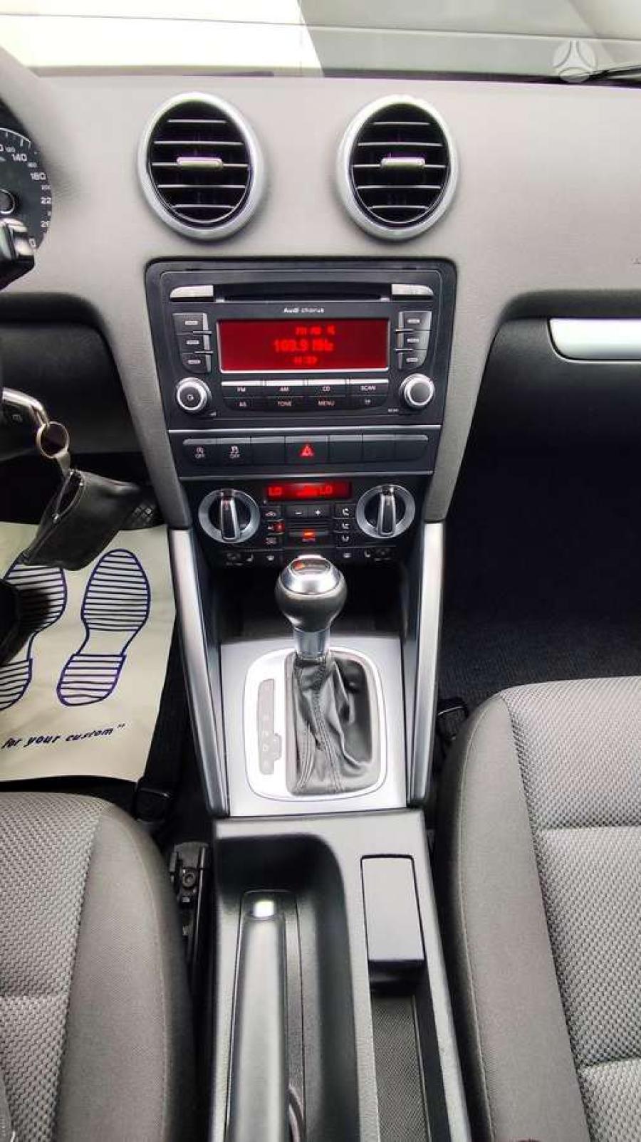 Black Audi A3 2011 in Kaunas, with an engine capacity of 1.20 L and mileage of 229 thousand km for 4450 €, photo 13 on AUTOMOTO.COM.LV