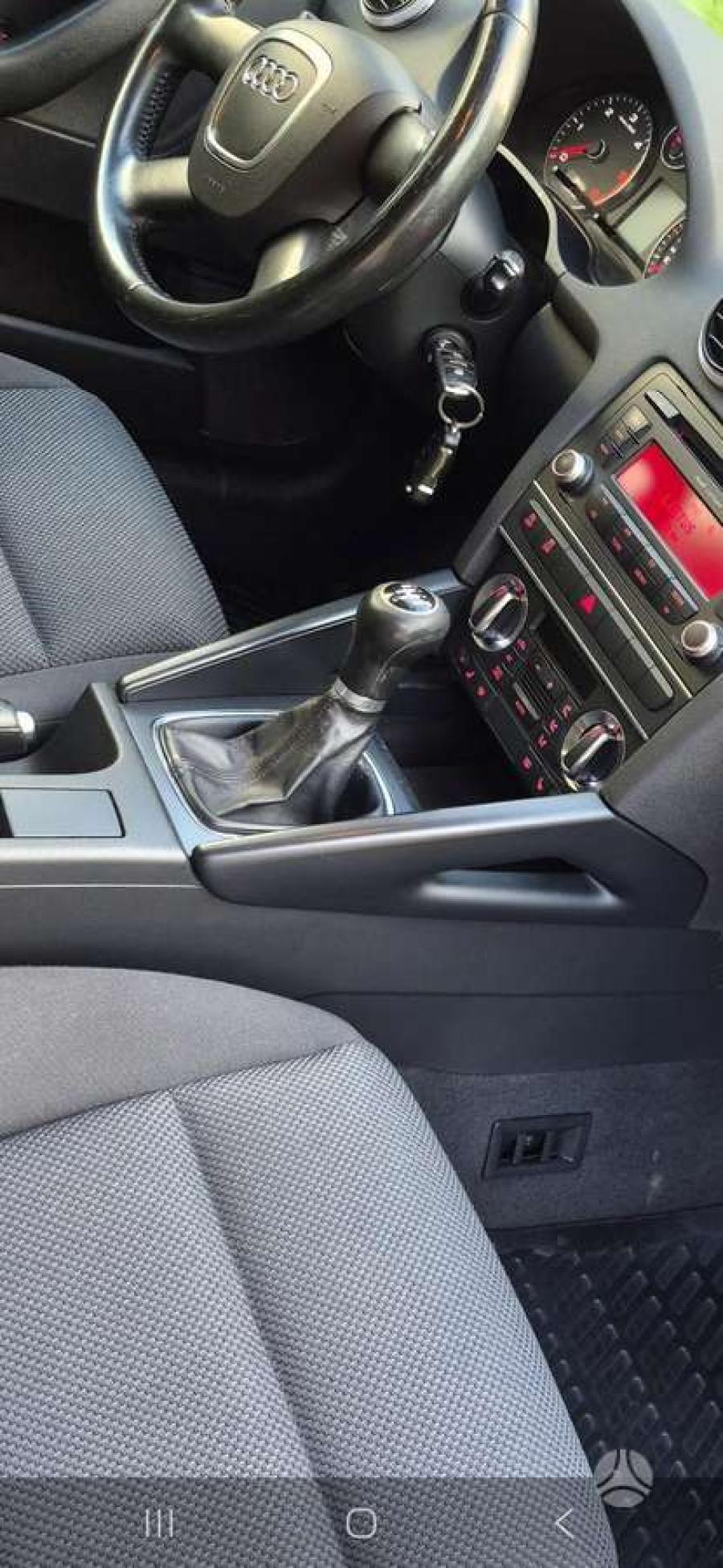 Black Audi A3 2011 in Vilnius, with an engine capacity of 1.60 L and mileage of 296 thousand km for 3950 €, photo 23 on AUTOMOTO.COM.LV