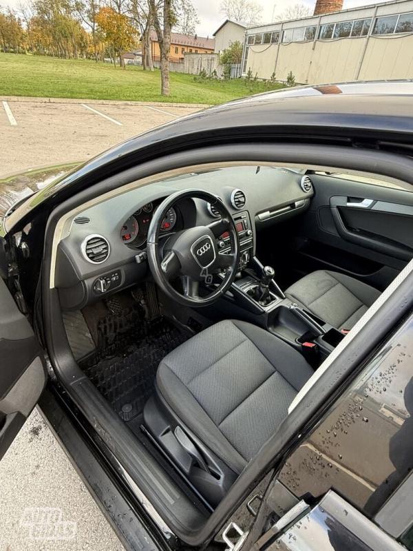 Black Audi A3 2011 in Ukmerge, with an engine capacity of 1.60 L and mileage of 216 thousand km for 3200 €, photo 6 on AUTOMOTO.COM.LV