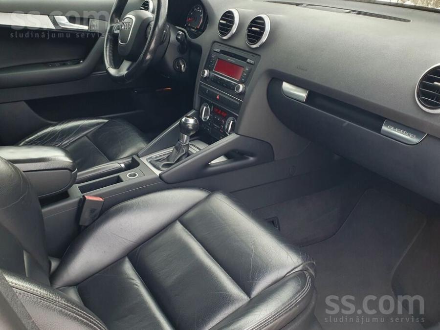 Black Audi A3 2012 in Riga, with an engine capacity of 2.00 L and mileage of 260 thousand km for 6650 €, photo 14 on AUTOMOTO.COM.LV