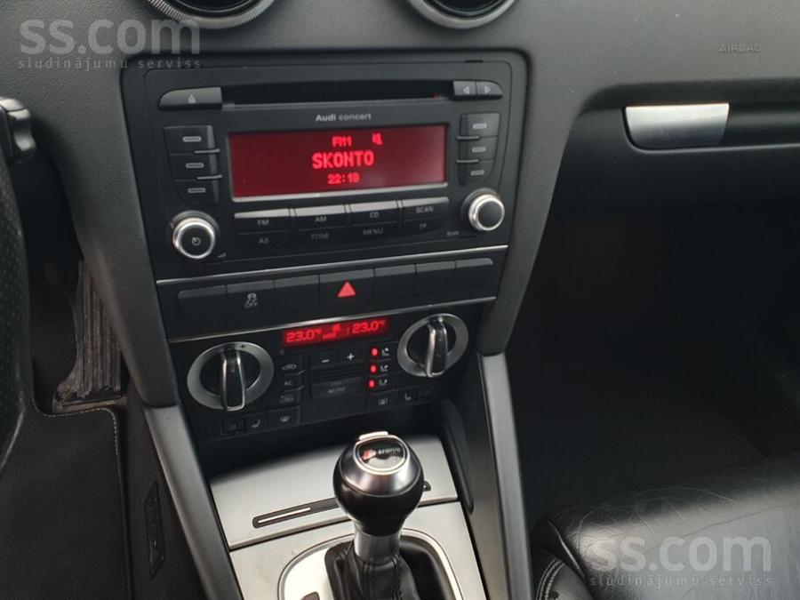 Black Audi A3 2012 in Riga, with an engine capacity of 2.00 L and mileage of 260 thousand km for 6650 €, photo 19 on AUTOMOTO.COM.LV
