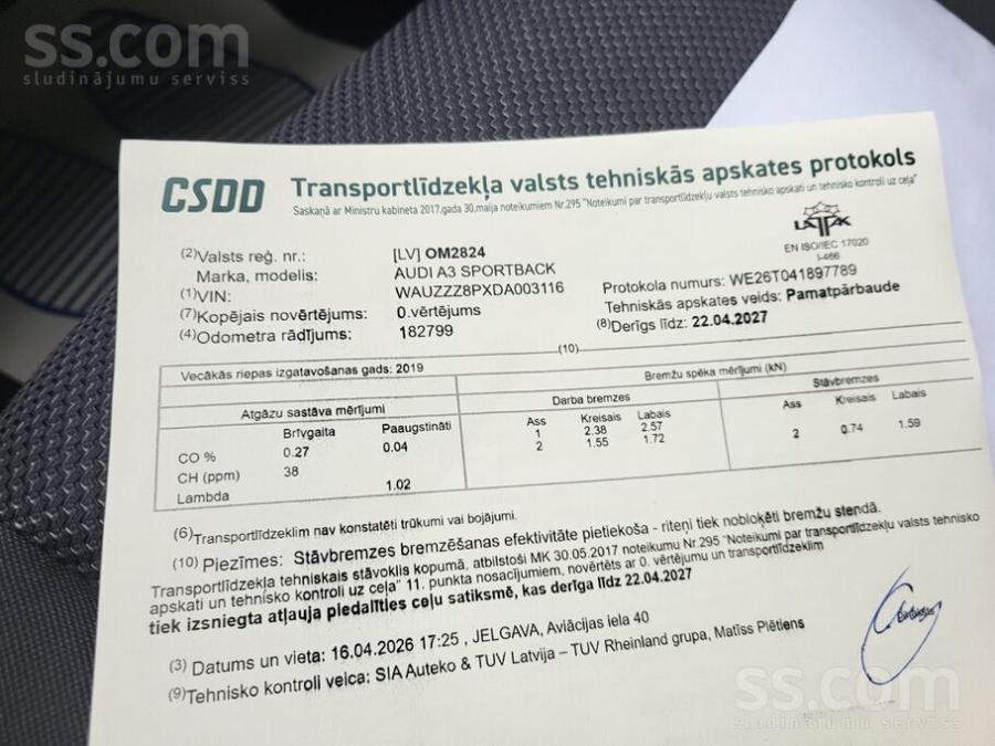 Melns Audi A3 2012 Jelgava, ar dzinēja tilpumu 1.40 L un nobraukumu 183 tūkst. km par 6990 €, foto 35 vietnē AUTOMOTO.COM.LV
