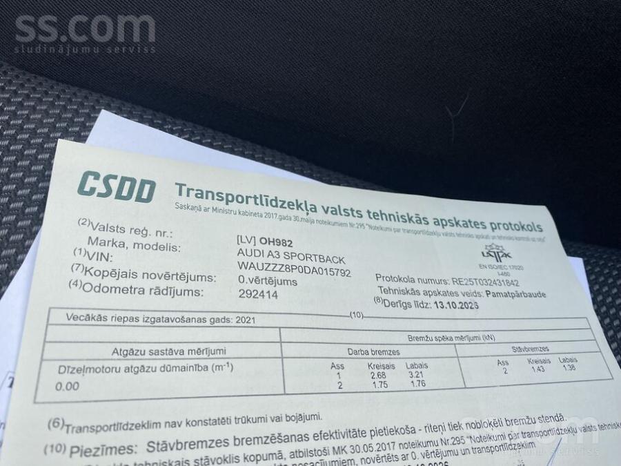 Black Audi A3 2012 in Rezekne, with an engine capacity of 2.00 L and mileage of 0 thousand km for 5650 €, photo 17 on AUTOMOTO.COM.LV