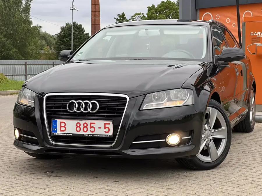 Black Audi A3 2012 in Jekabpils, with an engine capacity of 1.60 L and mileage of 306 thousand km for 6590 €, photo 1 on AUTOMOTO.COM.LV