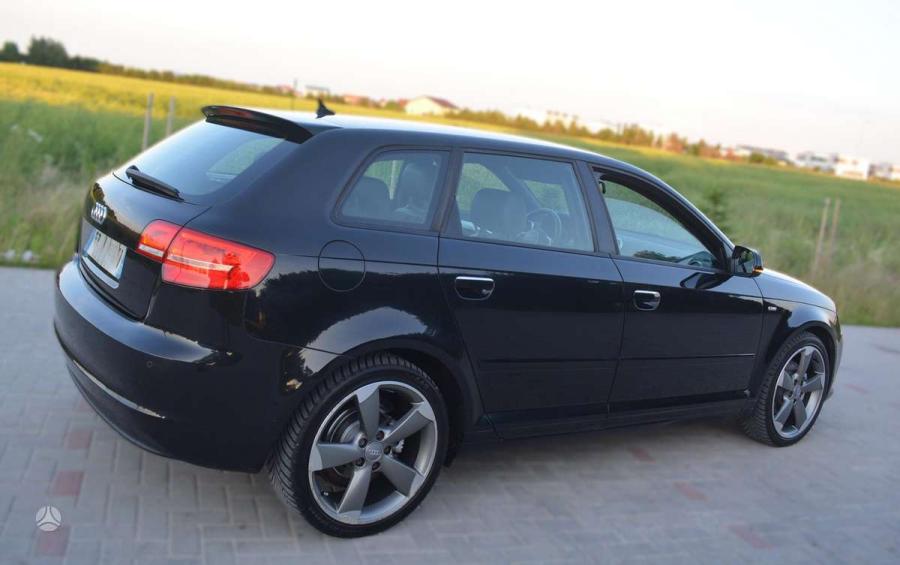 Black Audi A3 2012 in Klaipeda, with an engine capacity of 1.97 L and mileage of 220 thousand km for 6850 €, photo 4 on AUTOMOTO.COM.LV