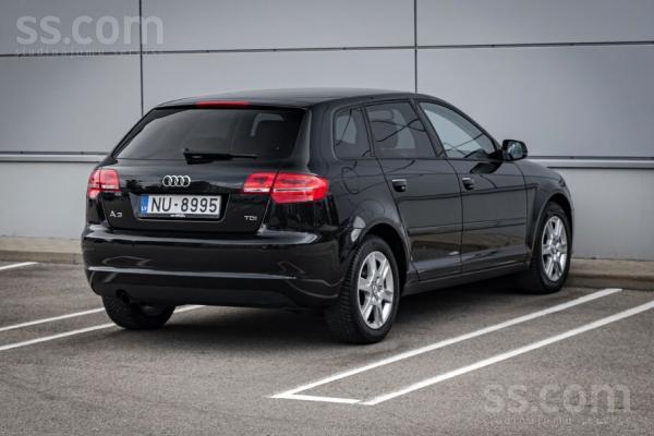 Black Audi A3 2012 in Riga, with an engine capacity of 2.00 L and mileage of 255 thousand km for 5990 €, photo 4 on AUTOMOTO.COM.LV