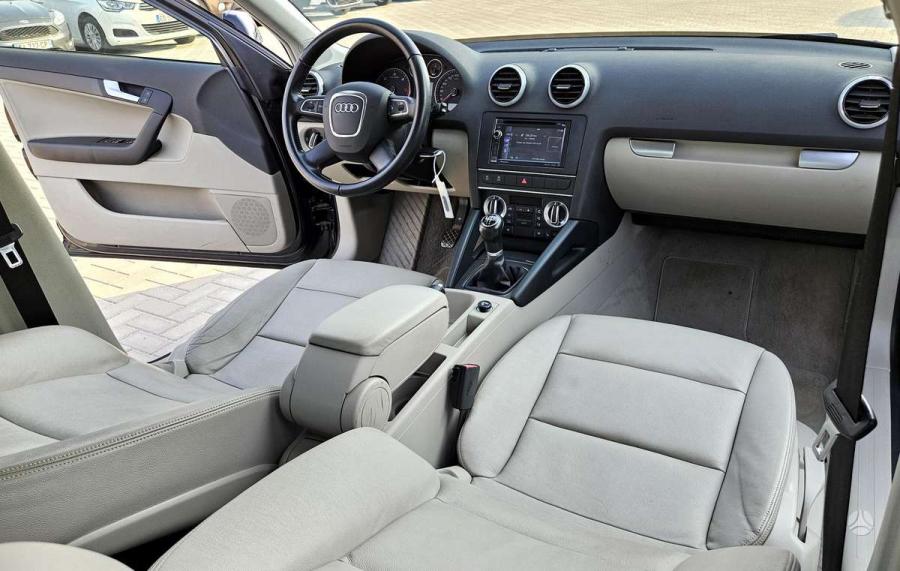 Black Audi A3 2012 in Taurage, with an engine capacity of 1.60 L and mileage of 288 thousand km for 4400 €, photo 13 on AUTOMOTO.COM.LV