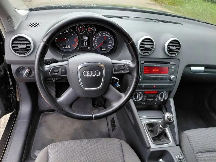 Black Audi A3 2012 in Talsi, with an engine capacity of 1.60 L and mileage of 248 thousand km for 5700 €, photo 12 on AUTOMOTO.COM.LV