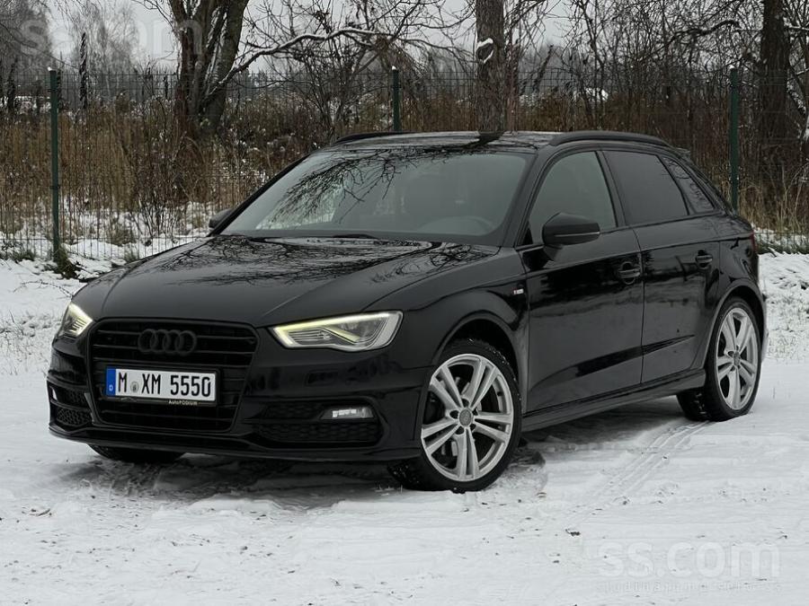 Black Audi A3 2013 in Riga, with an engine capacity of 2.00 L and mileage of 0 thousand km for 10990 €, photo 2 on AUTOMOTO.COM.LV