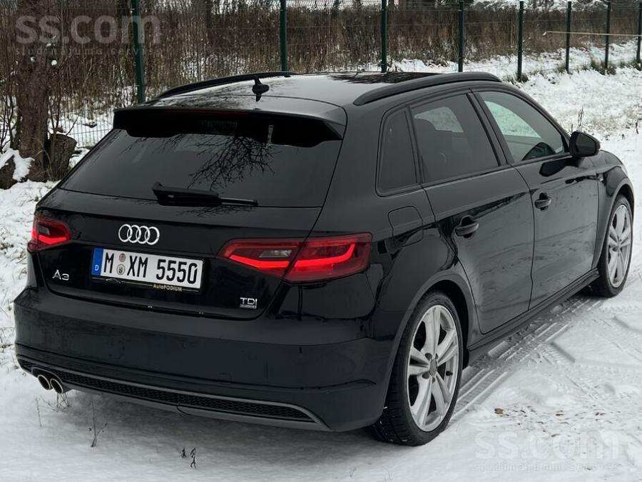 Black Audi A3 2013 in Riga, with an engine capacity of 2.00 L and mileage of 0 thousand km for 10990 €, photo 11 on AUTOMOTO.COM.LV
