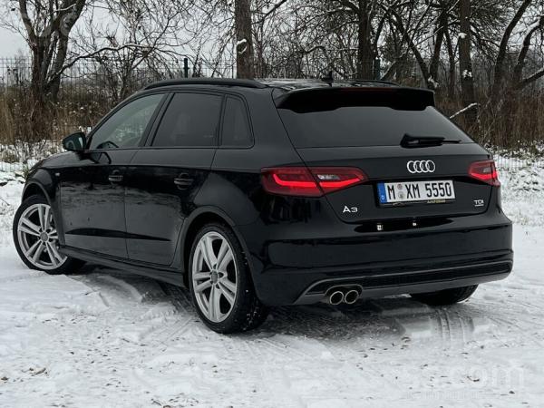Black Audi A3 2013 in Riga, with an engine capacity of 2.00 L and mileage of 0 thousand km for 10990 €, photo 5 on AUTOMOTO.COM.LV
