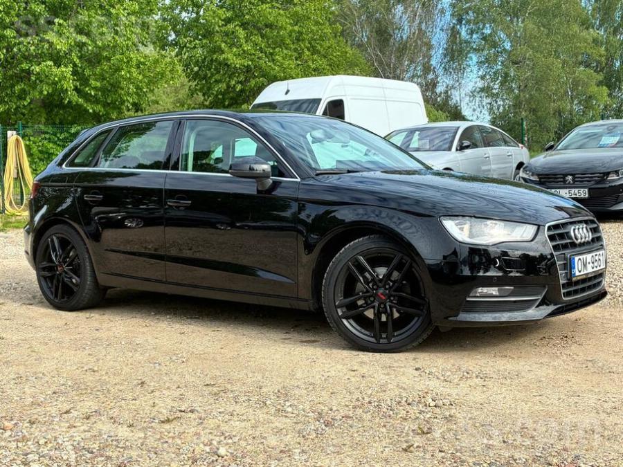 Black Audi A3 2013 in Kuldiga, with an engine capacity of 1.40 L and mileage of 253 thousand km for 8690 €, photo 1 on AUTOMOTO.COM.LV