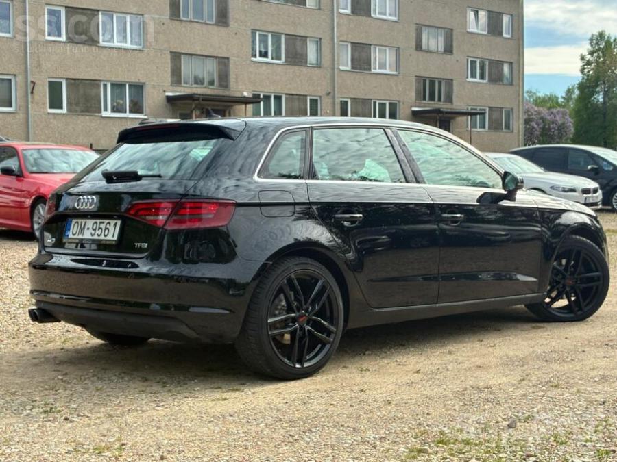 Black Audi A3 2013 in Kuldiga, with an engine capacity of 1.40 L and mileage of 253 thousand km for 8690 €, photo 5 on AUTOMOTO.COM.LV