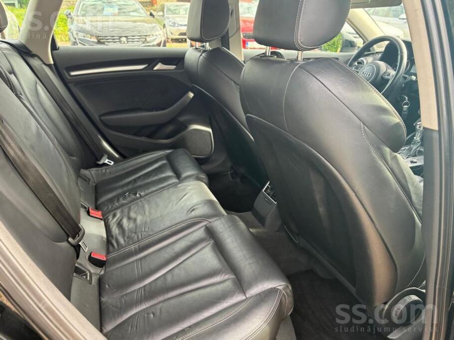 Black Audi A3 2013 in Kuldiga, with an engine capacity of 1.40 L and mileage of 253 thousand km for 8690 €, photo 13 on AUTOMOTO.COM.LV