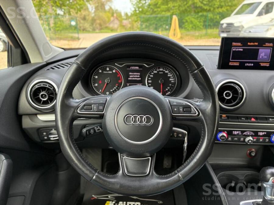 Black Audi A3 2013 in Kuldiga, with an engine capacity of 1.40 L and mileage of 253 thousand km for 8690 €, photo 16 on AUTOMOTO.COM.LV