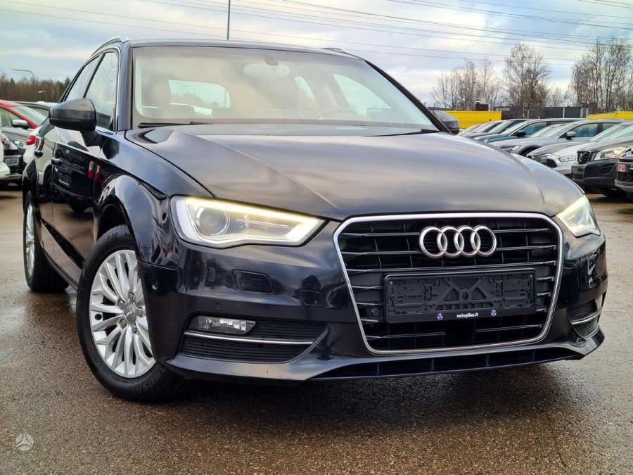 Black Audi A3 2014 in Kaunas, with an engine capacity of 1.60 L and mileage of 207 thousand km for 8650 €, photo 1 on AUTOMOTO.COM.LV