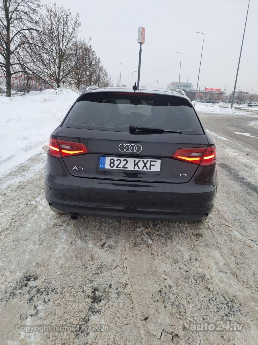 Black Audi A3 2014 in Tallinn, with an engine capacity of 1.60 L and mileage of 0 thousand km for 9200 €, photo 4 on AUTOMOTO.COM.LV