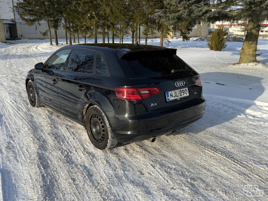 Black Audi A3 2014 in Panevezys, with an engine capacity of 1.60 L and mileage of 197 thousand km for 7900 €, photo 5 on AUTOMOTO.COM.LV