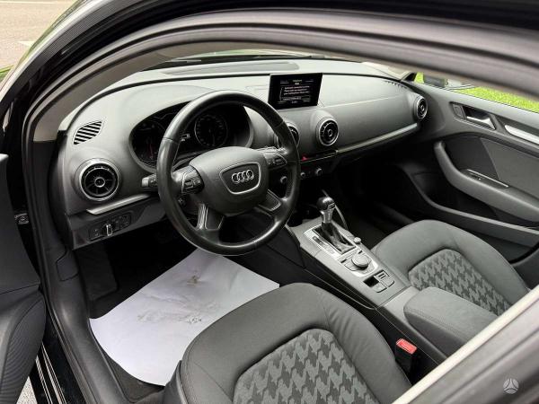Black Audi A3 2014 in Ukmerge, with an engine capacity of 1.39 L and mileage of 250 thousand km for 7350 €, photo 8 on AUTOMOTO.COM.LV