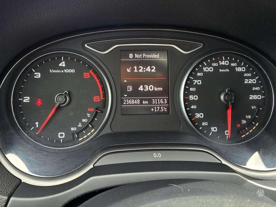 Black Audi A3 2014 in Telschi, with an engine capacity of 1.97 L and mileage of 210 thousand km for 9500 €, photo 24 on AUTOMOTO.COM.LV