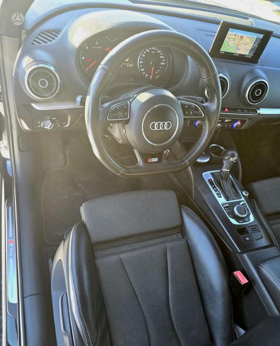 Black Audi A3 2015 in Taurage, with an engine capacity of 1.97 L and mileage of 271 thousand km for 9900 €, photo 21 on AUTOMOTO.COM.LV