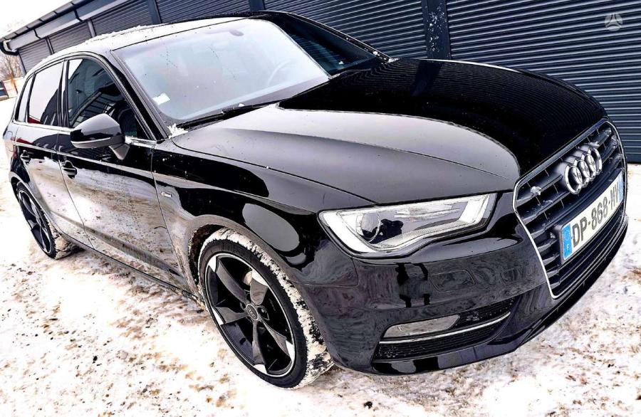 Black Audi A3 2015 in Taurage, with an engine capacity of 1.97 L and mileage of 270 thousand km for 8950 €, photo 1 on AUTOMOTO.COM.LV