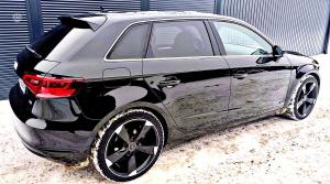 Black Audi A3 2015 in Taurage, with an engine capacity of 1.97 L and mileage of 270 thousand km for 8950 €, photo 3 on AUTOMOTO.COM.LV