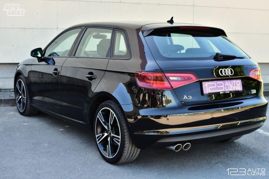 Black Audi A3 2015 in Kretinga, with an engine capacity of 2.00 L and mileage of 276 thousand km for 10499 €, photo 7 on AUTOMOTO.COM.LV