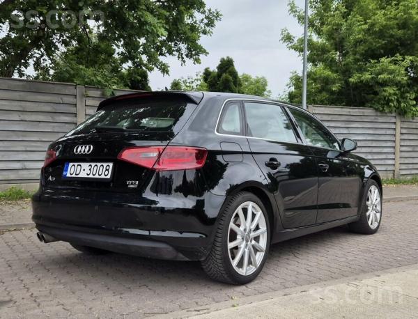Black Audi A3 2015 in Jelgava, with an engine capacity of 1.40 L and mileage of 210 thousand km for 9850 €, photo 4 on AUTOMOTO.COM.LV