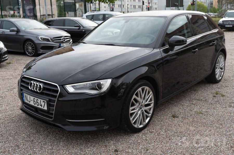 Black Audi A3 2015 in Liepaja, with an engine capacity of 1.60 L and mileage of 231 thousand km for 8700 €, photo 1 on AUTOMOTO.COM.LV