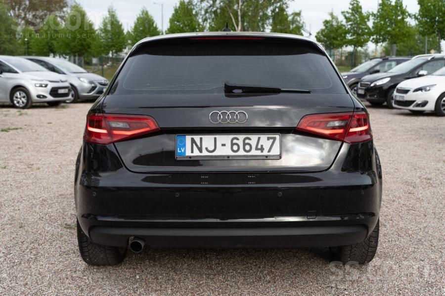 Black Audi A3 2015 in Liepaja, with an engine capacity of 1.60 L and mileage of 231 thousand km for 8700 €, photo 6 on AUTOMOTO.COM.LV