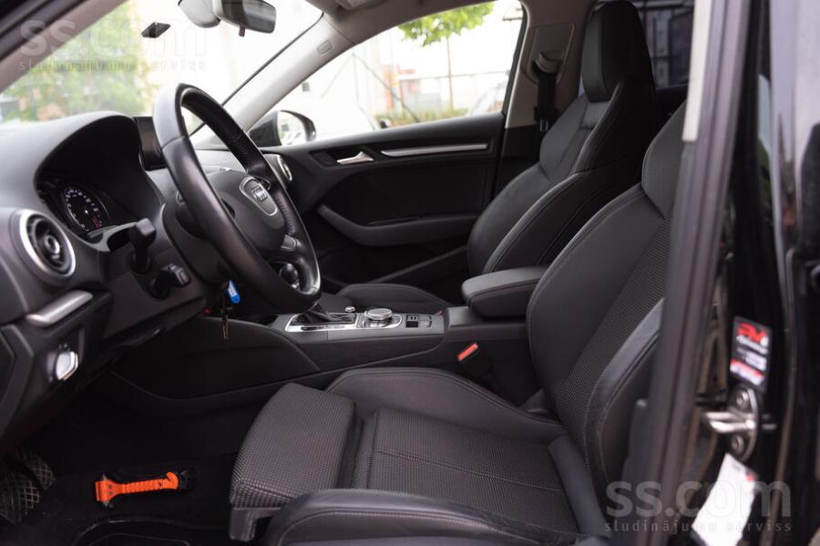 Black Audi A3 2015 in Liepaja, with an engine capacity of 1.60 L and mileage of 231 thousand km for 8700 €, photo 14 on AUTOMOTO.COM.LV