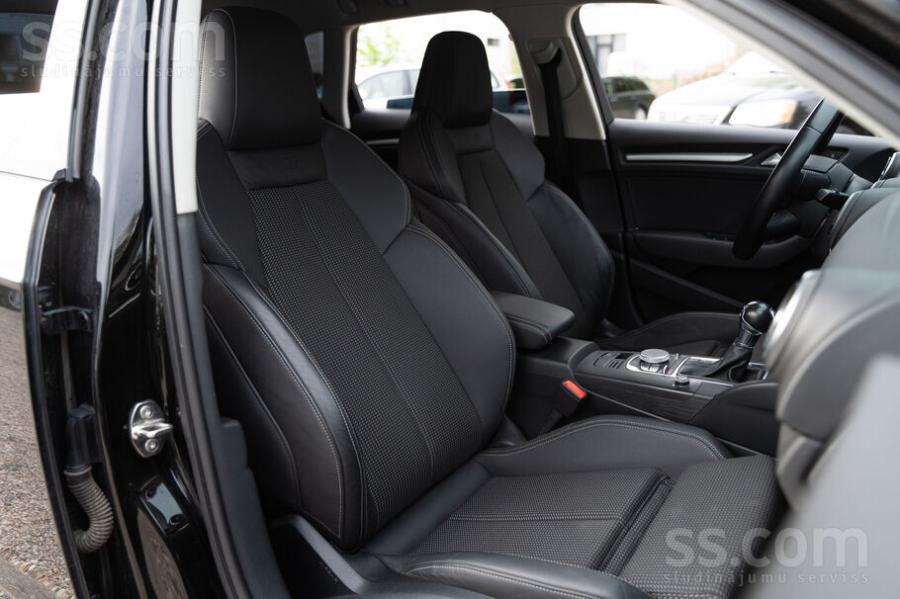 Black Audi A3 2015 in Liepaja, with an engine capacity of 1.60 L and mileage of 231 thousand km for 8700 €, photo 17 on AUTOMOTO.COM.LV