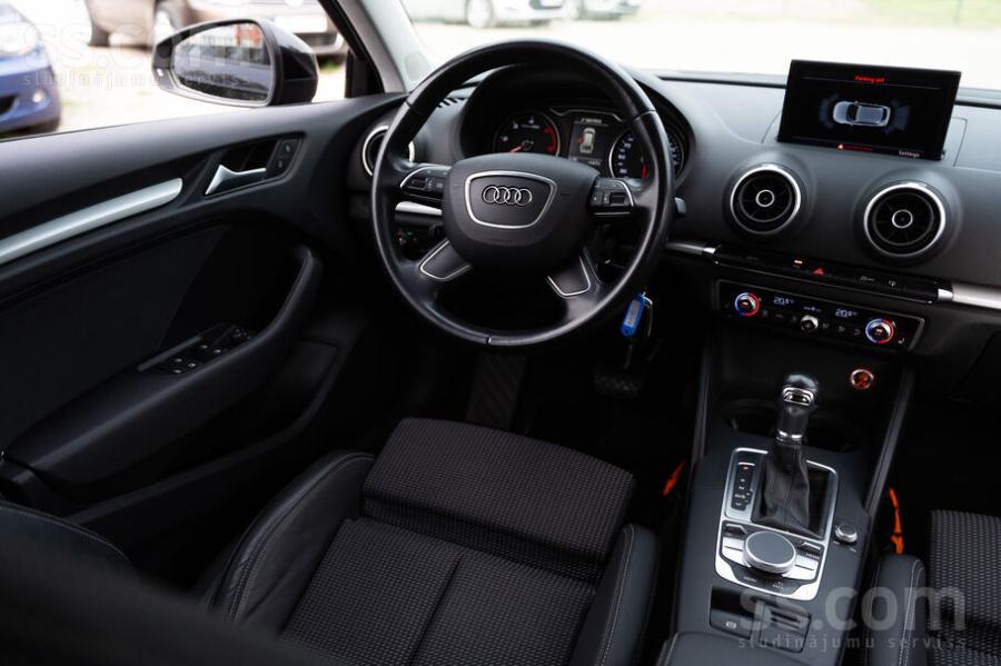 Black Audi A3 2015 in Liepaja, with an engine capacity of 1.60 L and mileage of 231 thousand km for 8700 €, photo 21 on AUTOMOTO.COM.LV