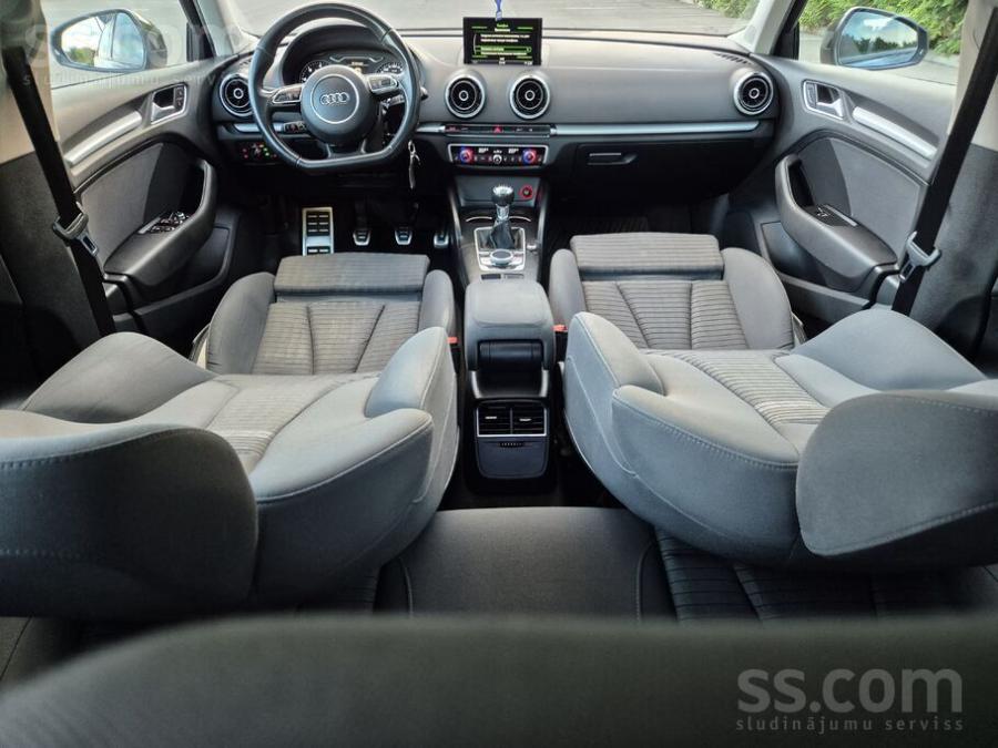 Black Audi A3 2015 in Riga, with an engine capacity of 2.00 L and mileage of 270 thousand km for 9800 €, photo 9 on AUTOMOTO.COM.LV