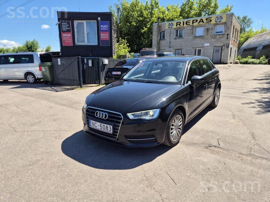 Black Audi A3 2015 in Riga, with an engine capacity of 1.40 L and mileage of 251 thousand km for 9490 €, photo 1 on AUTOMOTO.COM.LV