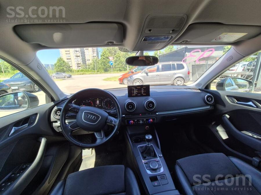 Black Audi A3 2015 in Riga, with an engine capacity of 1.40 L and mileage of 251 thousand km for 9490 €, photo 11 on AUTOMOTO.COM.LV