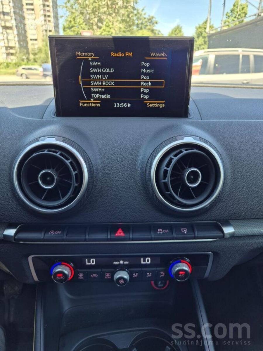 Black Audi A3 2015 in Riga, with an engine capacity of 1.40 L and mileage of 251 thousand km for 9490 €, photo 12 on AUTOMOTO.COM.LV