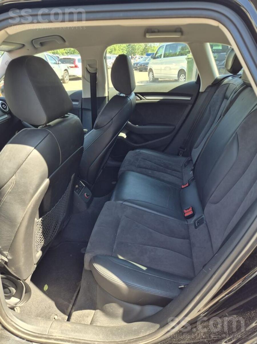 Black Audi A3 2015 in Riga, with an engine capacity of 1.40 L and mileage of 251 thousand km for 9490 €, photo 14 on AUTOMOTO.COM.LV