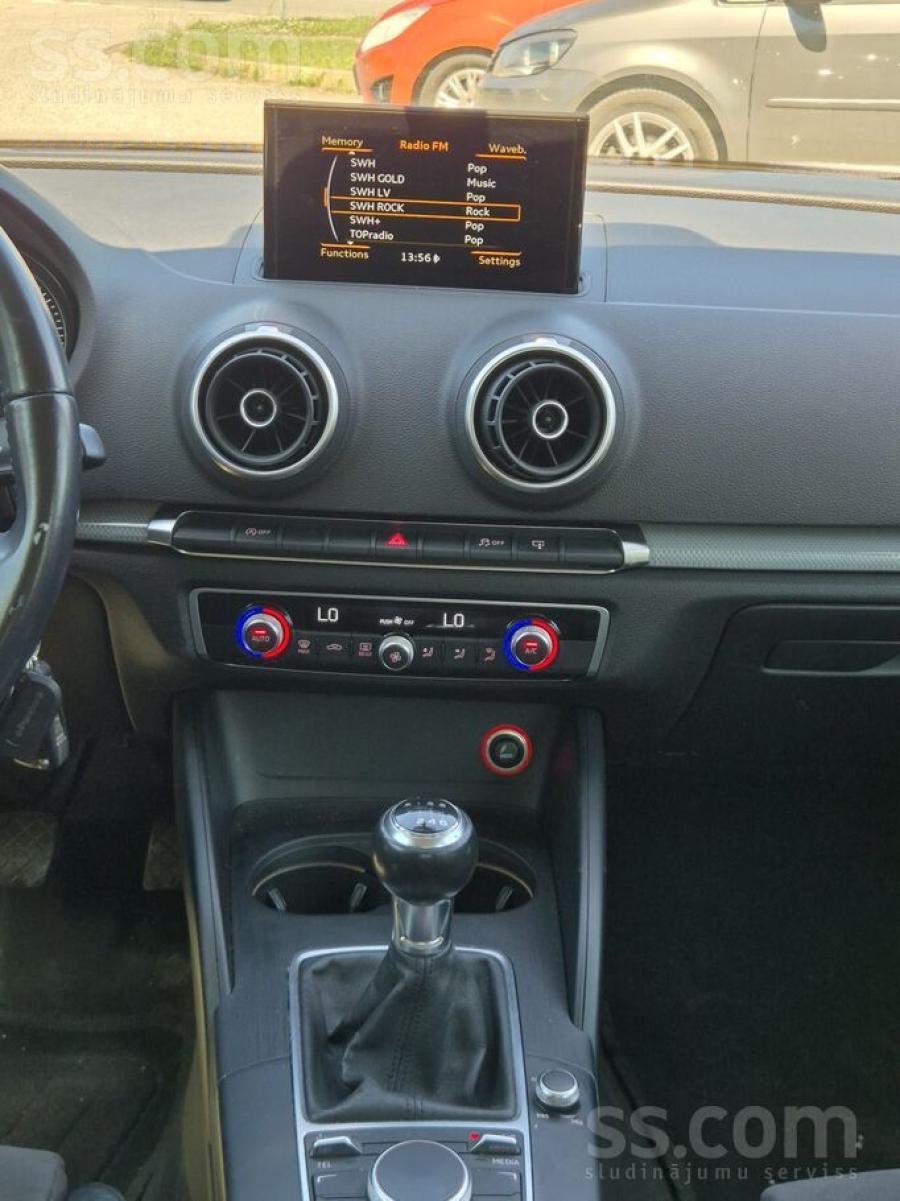 Black Audi A3 2015 in Riga, with an engine capacity of 1.40 L and mileage of 251 thousand km for 9490 €, photo 16 on AUTOMOTO.COM.LV